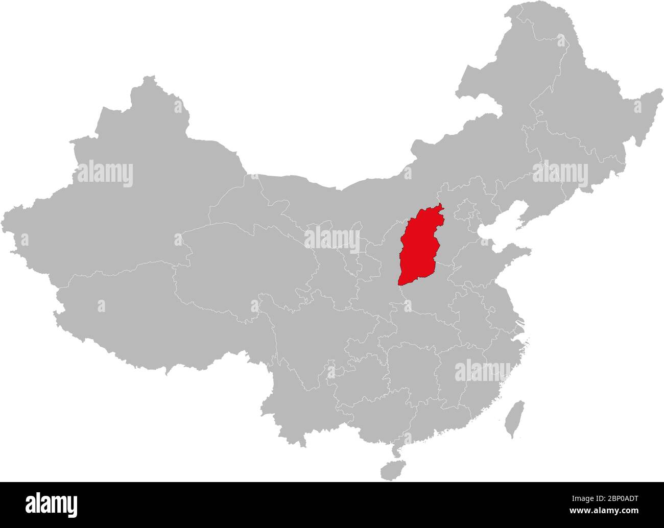 Map china shanxi highlighted Stock Vector Images - Alamy