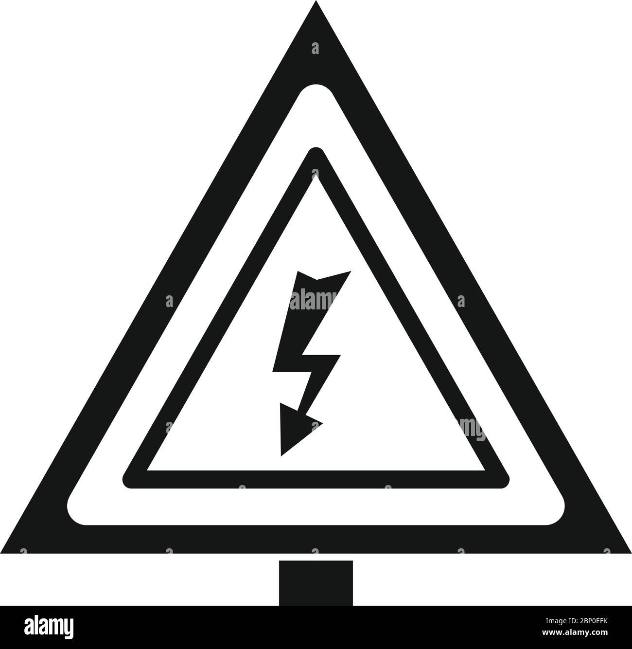 Electric triangle icon. Simple illustration of electric triangle vector ...