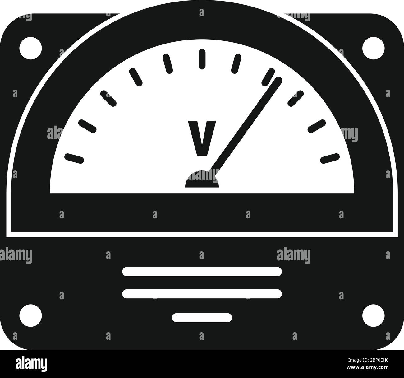 Voltmeter icon. Simple illustration of voltmeter vector icon for web design isolated on white ...