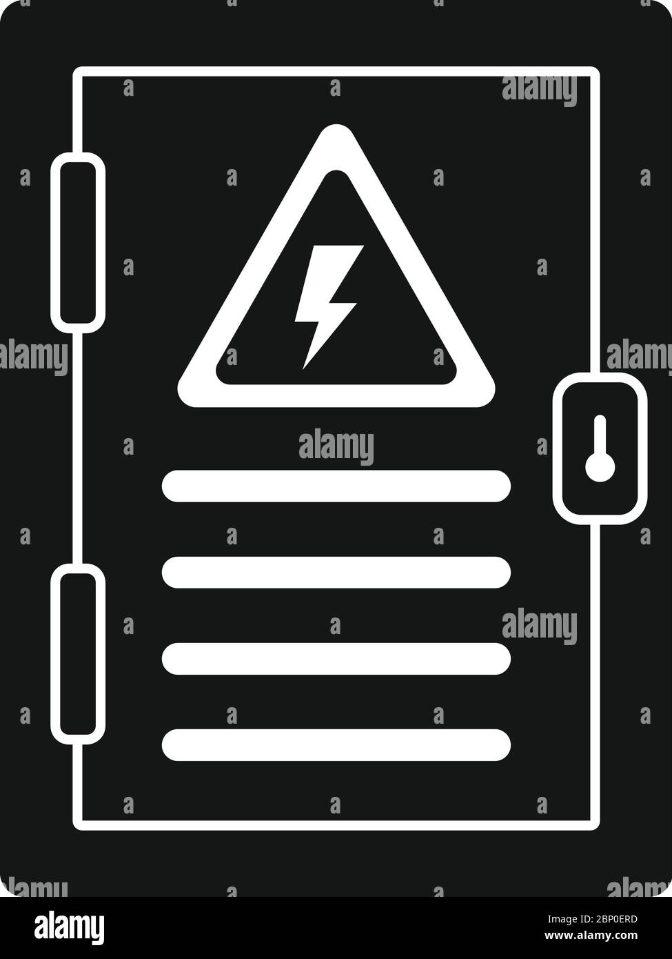 Electric panel box icon. Simple illustration of electric panel box ...