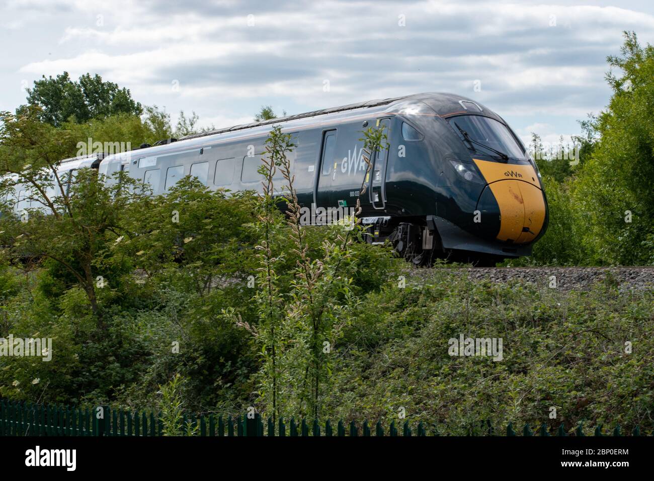 High speed Hitachi passenger train Stock Photo - Alamy