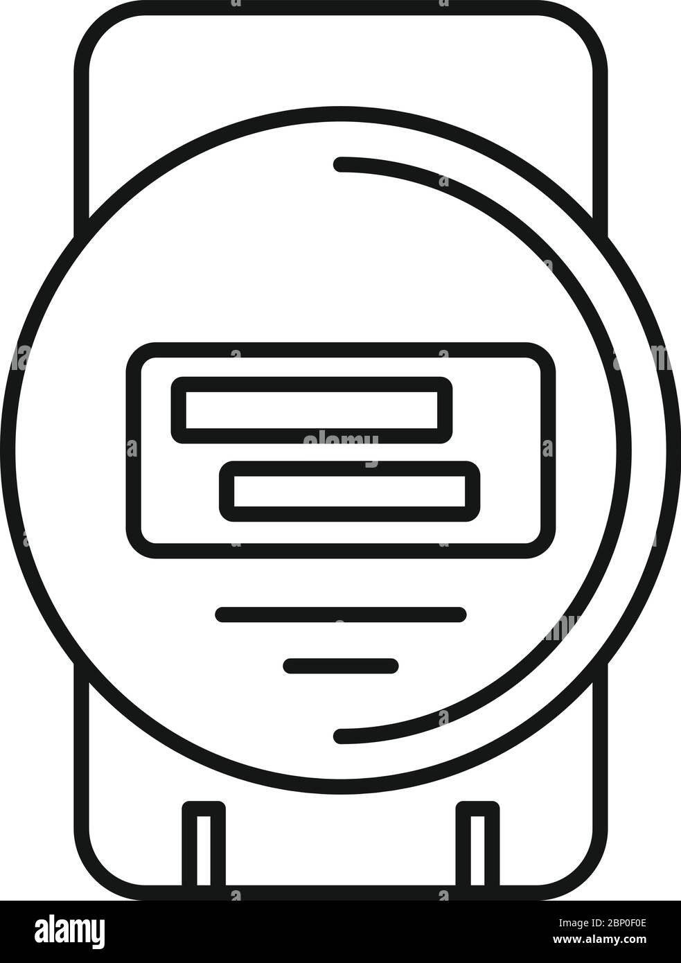 Electric counter icon. Outline electric counter vector icon for web ...