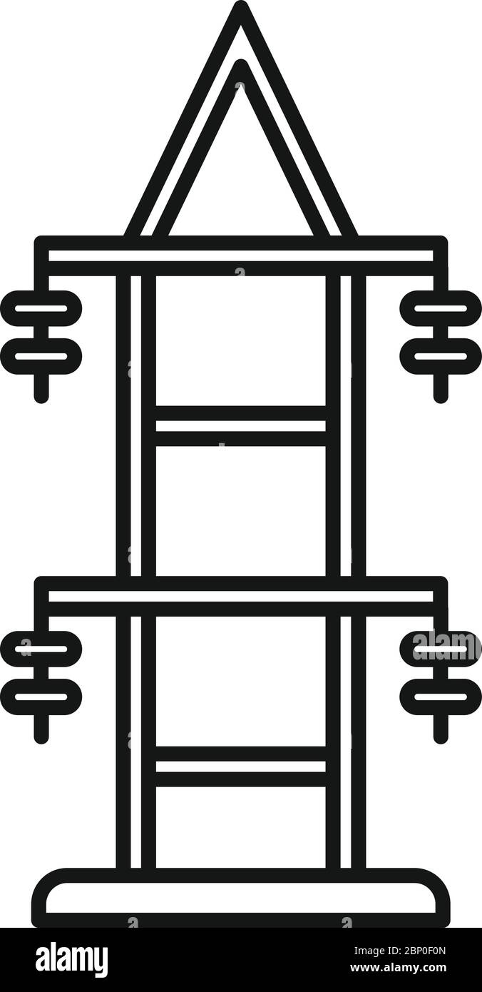 Electric tower icon. Outline electric tower vector icon for web design ...