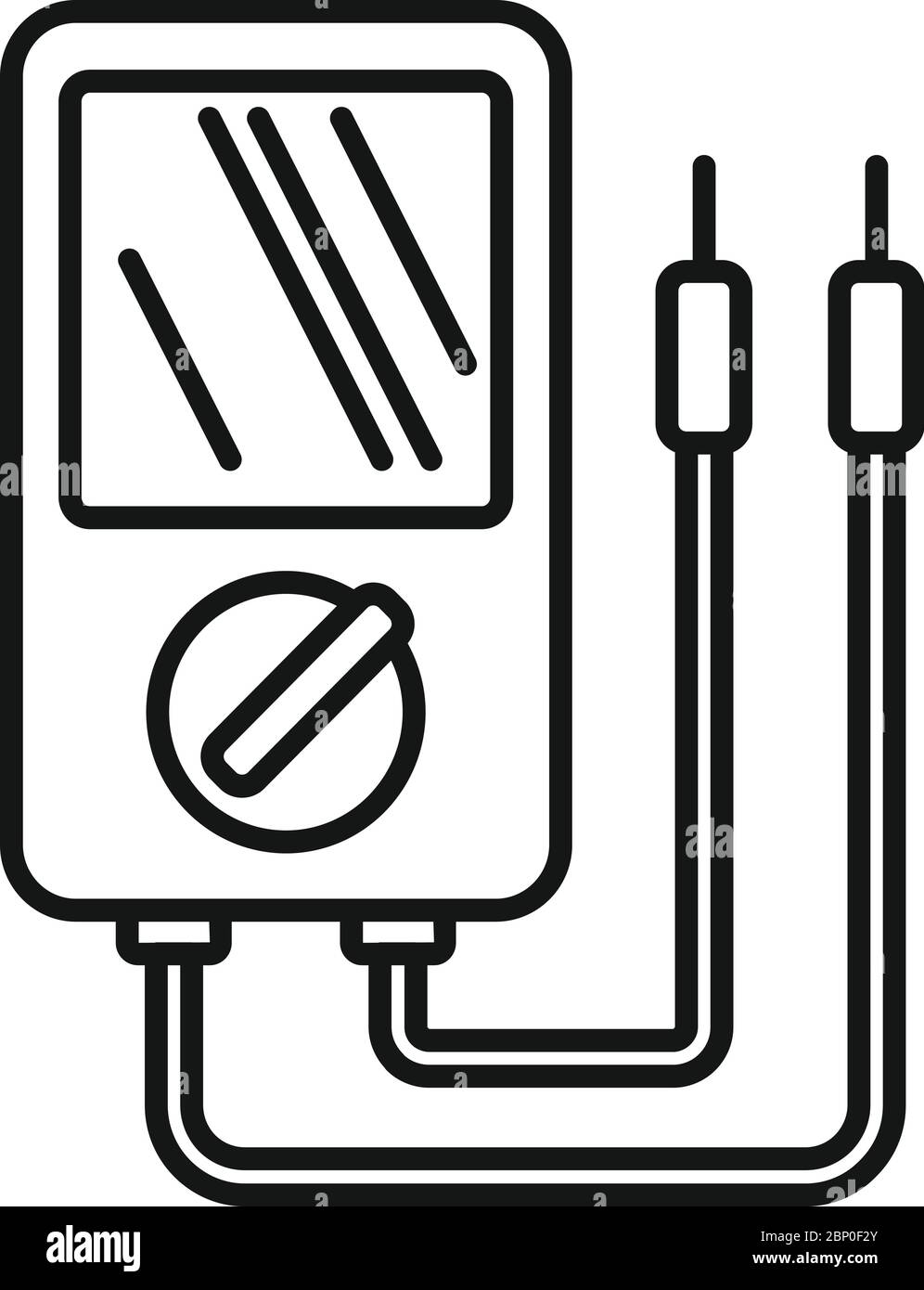 Multimeter icon. Outline multimeter vector icon for web design isolated ...
