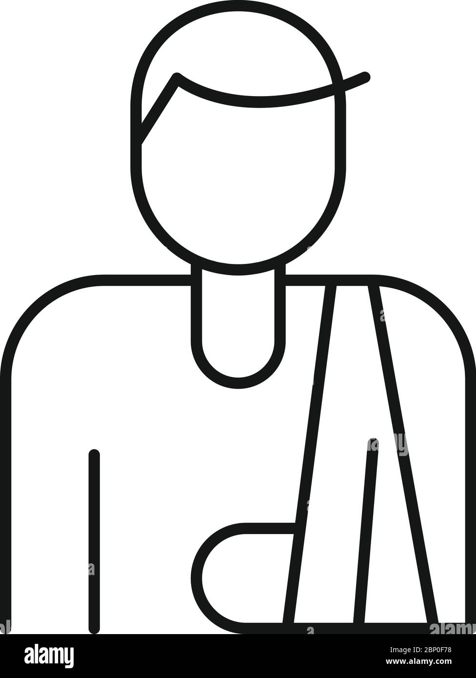 Hand injury icon. Outline hand injury vector icon for web design ...