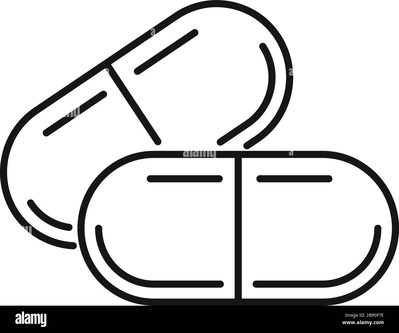 Medical capsule icon. Outline medical capsule vector icon for web ...