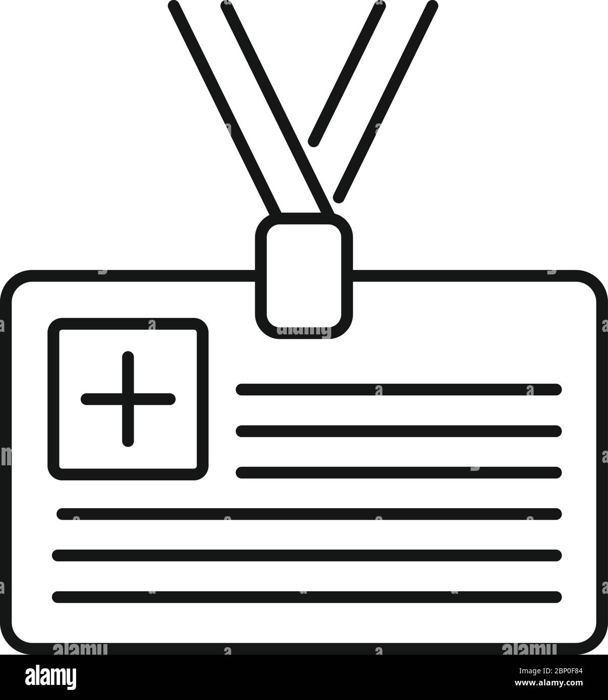 Doctor id card icon. Outline doctor id card vector icon for web design ...