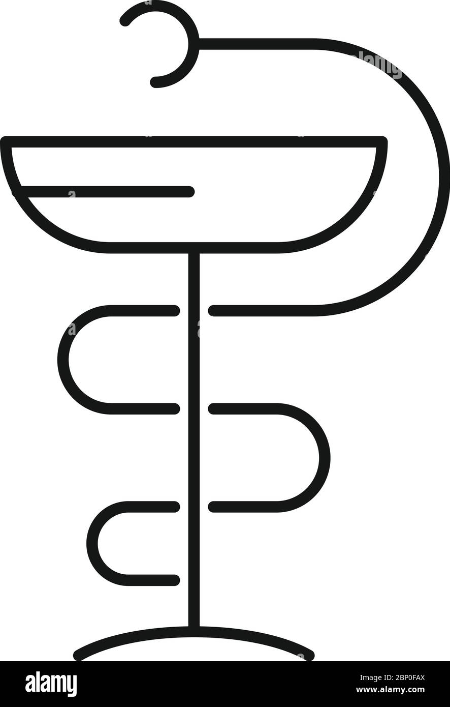 Medical snake cup icon. Outline medical snake cup vector icon for web ...