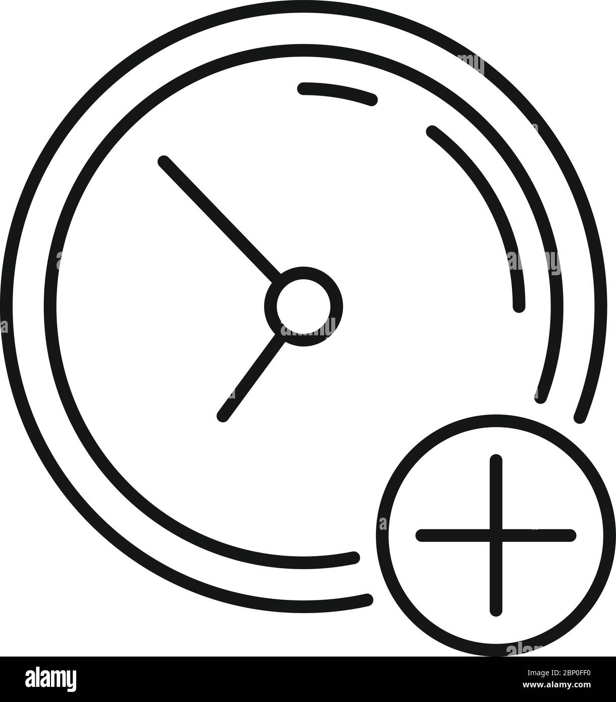 Medical wall clock icon. Outline medical wall clock vector icon for web ...