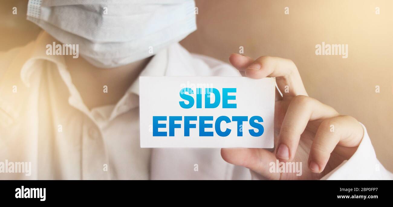 Doctor holding a card with Side Effects, medical concept Stock Photo ...