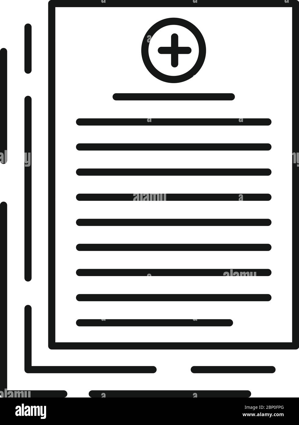 Medical doctor papers icon. Outline medical doctor papers vector icon ...