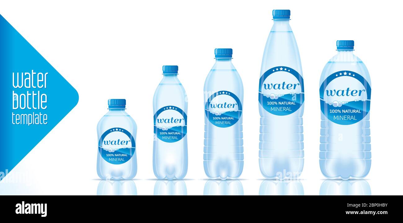 Water bottle template vector and ready label design Stock Vector Image ...