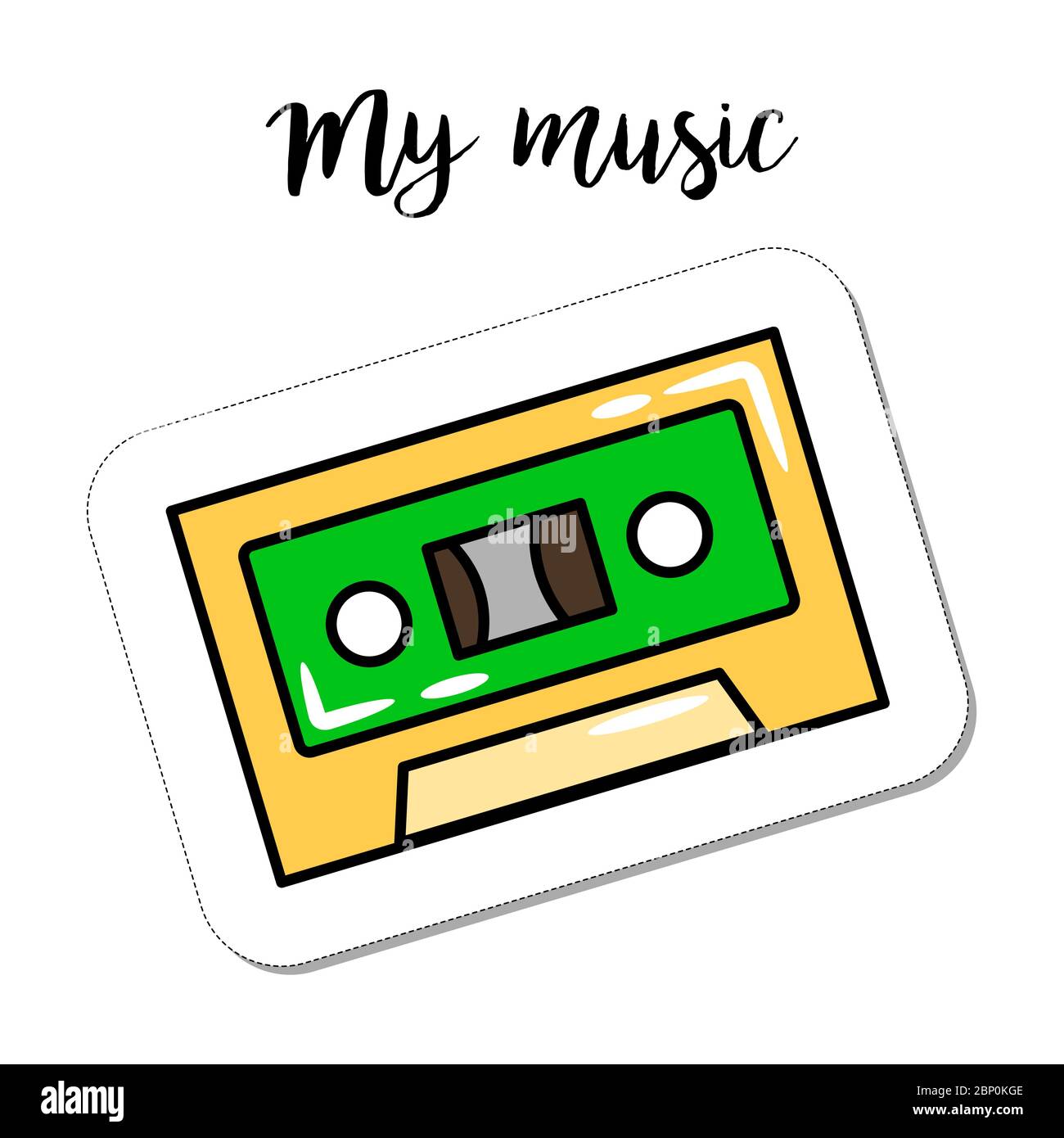Music retro doodle set Cut Out Stock Images & Pictures - Alamy