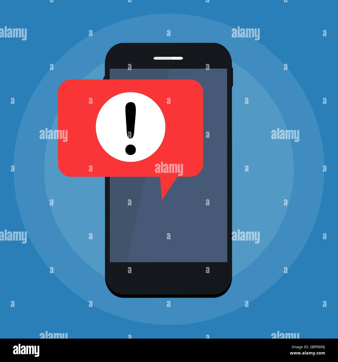 Alert message mobile notification on the smartphone screen concept ...