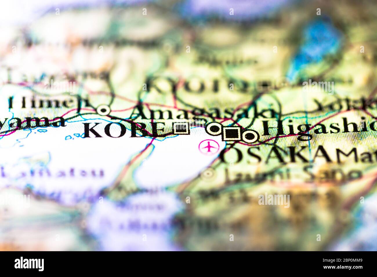 Map of kobe hi-res stock photography and images - Alamy