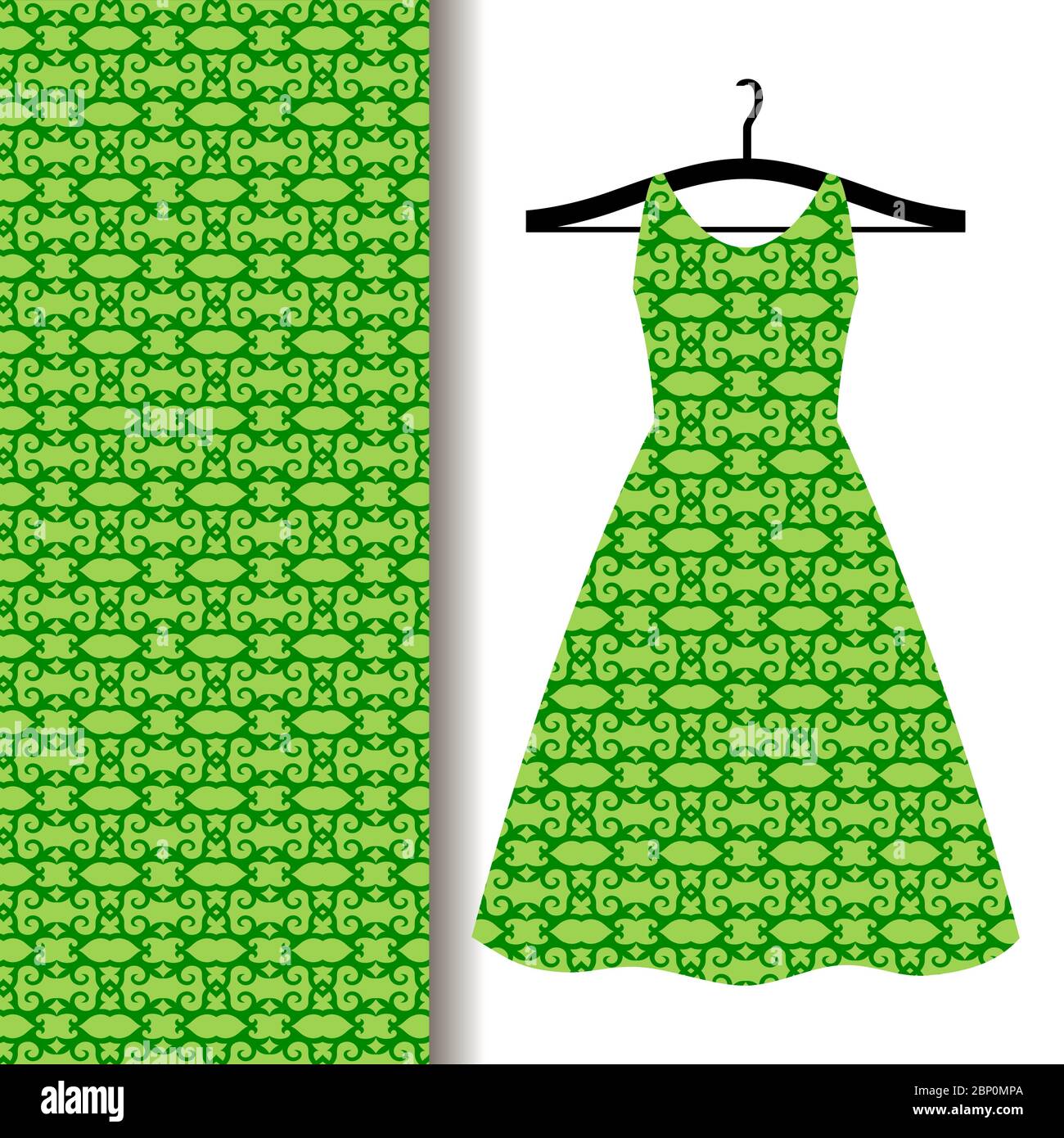 Indian girl green dress Stock Vector Images - Alamy
