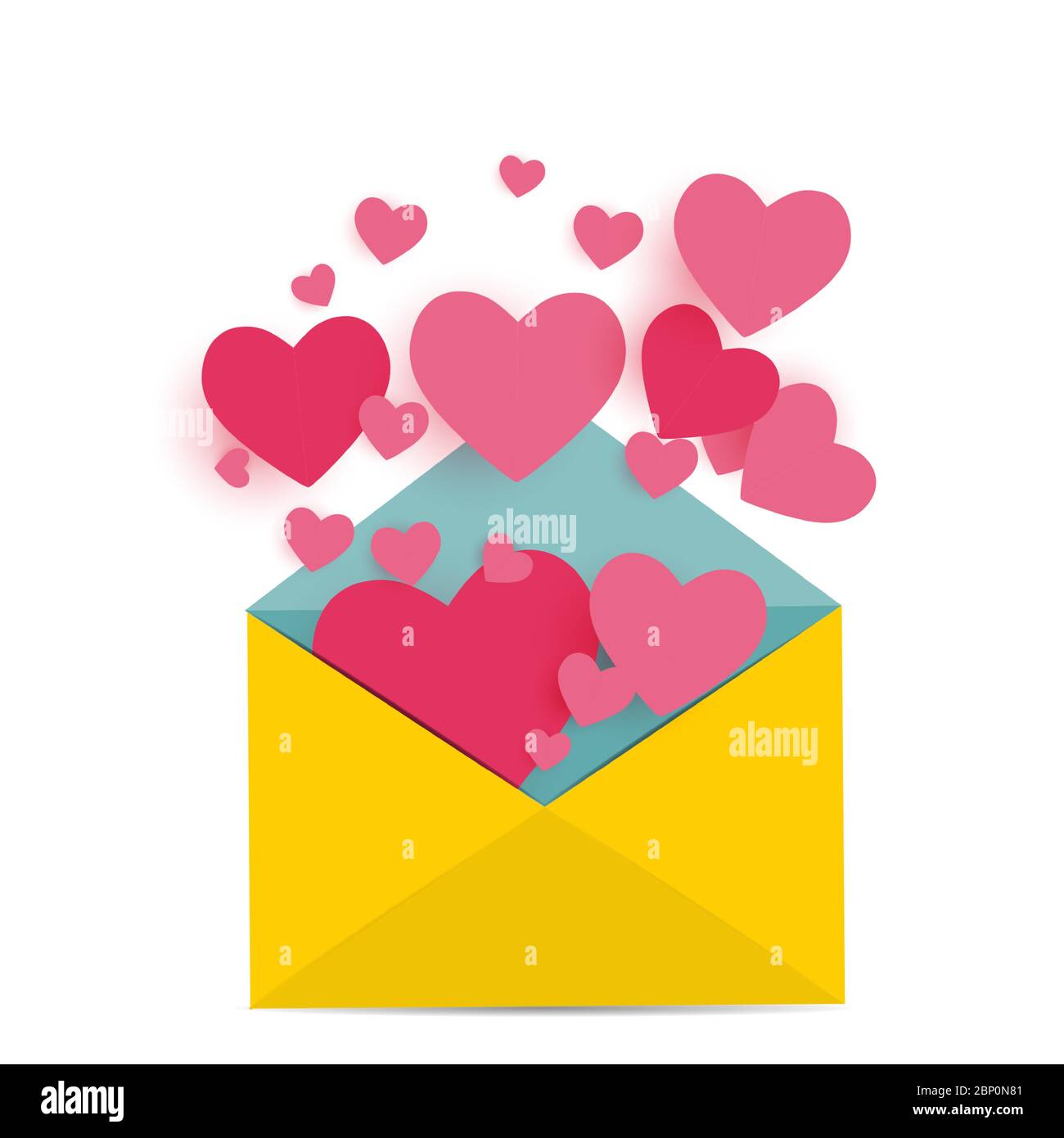 Envelope with Heart Symbol. Love and Feelings Background Design. Vector ...