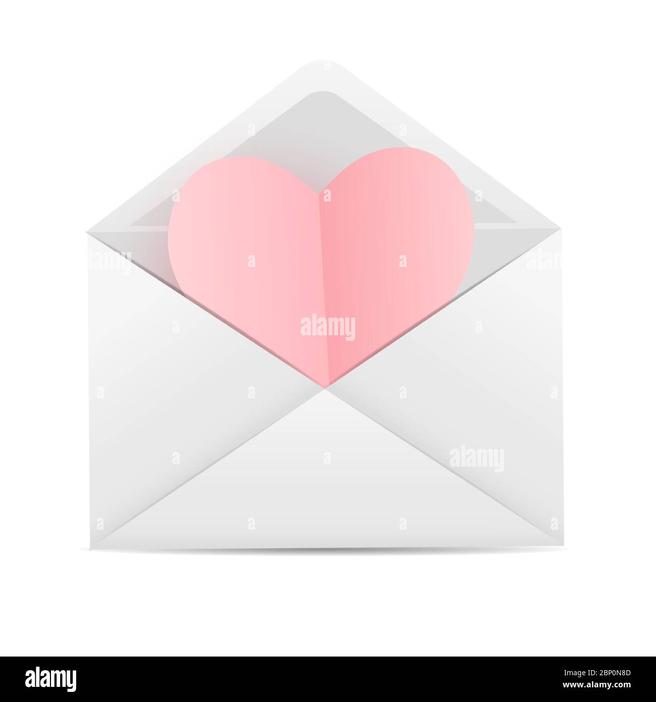 Envelope with Heart Symbol. Love and Feelings Background Design. Vector ...
