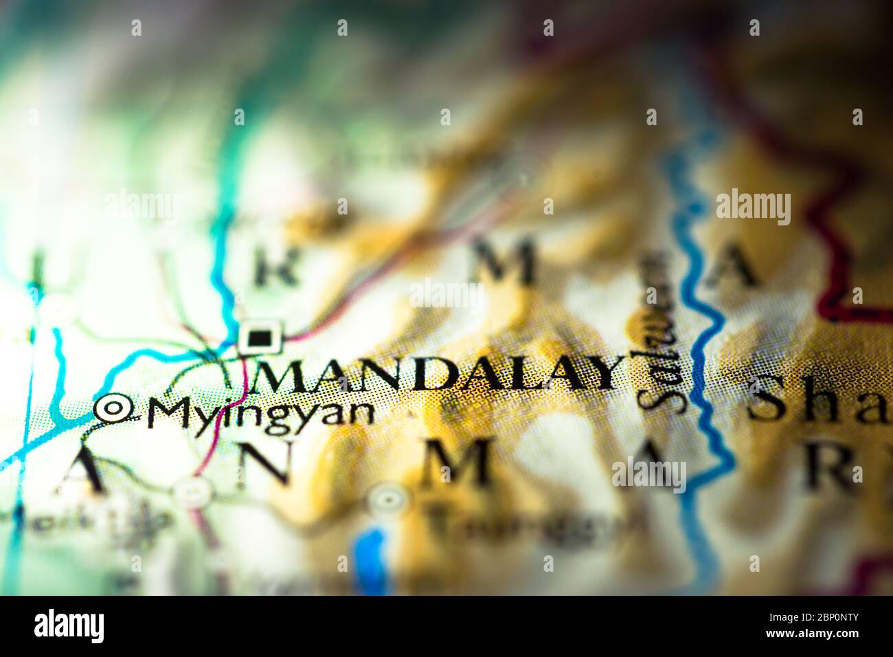 Mandalay map hi-res stock photography and images - Alamy