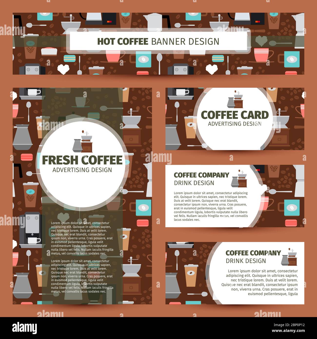 Coffee brochure flyer design layout hi-res stock photography and images ...