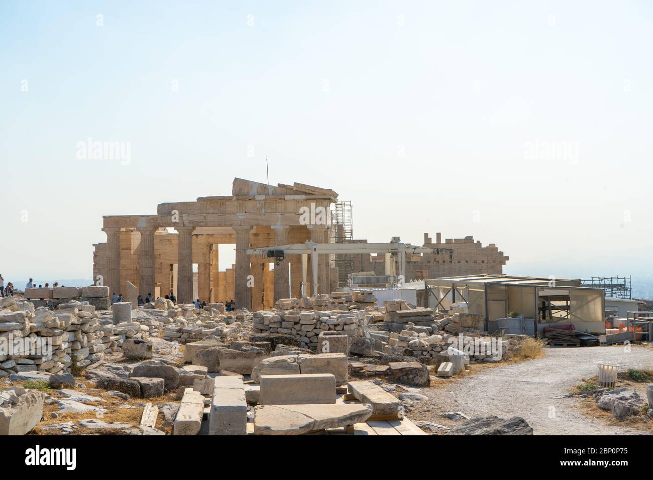 UNESCO WHS Acropolis of Athens during the hot summer day in Greece ...