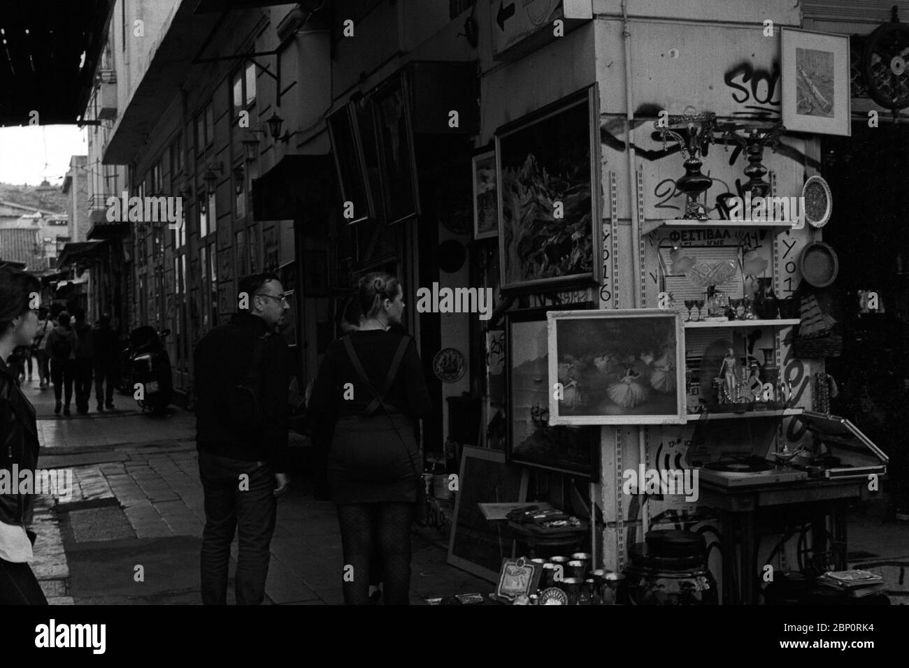 Athens painting Black and White Stock Photos & Images - Alamy