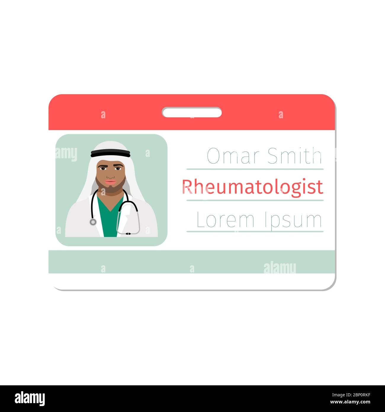 Rheumatologist medical specialist badge template for game design or ...