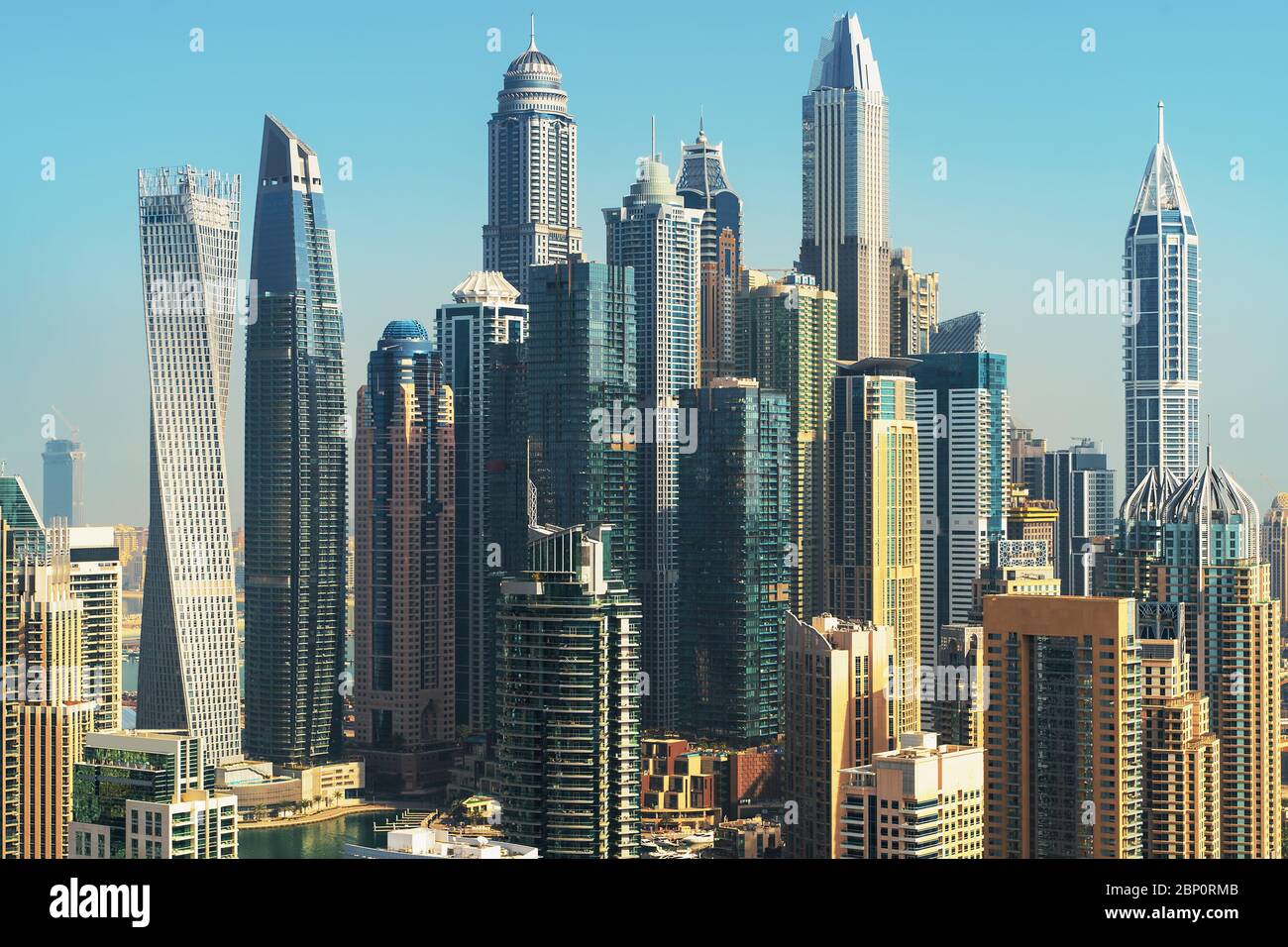Modern Tower buildings, Dubai city skyline with skyscrapers, UAE Stock ...