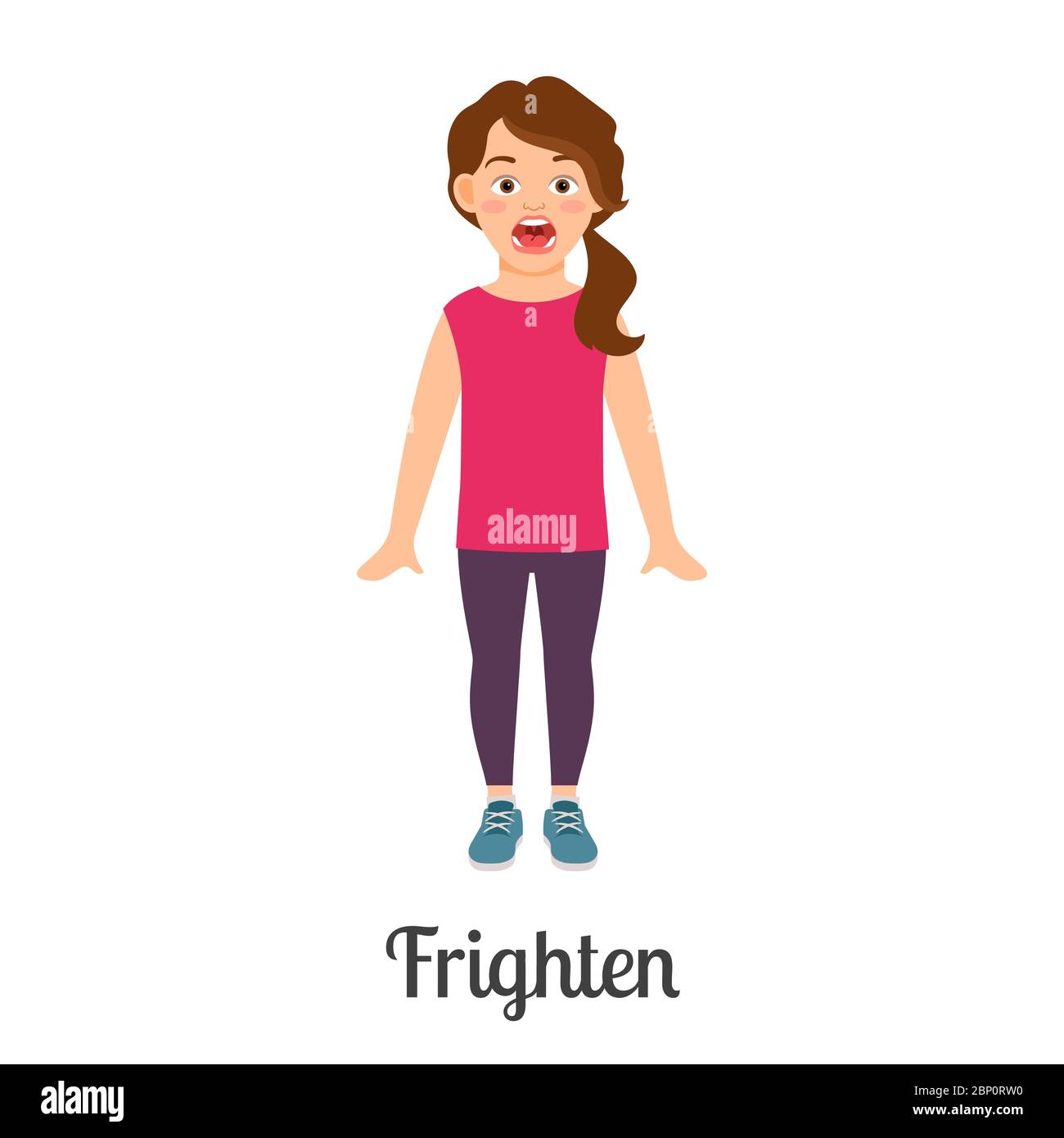 Cute cartoon frustrated girl character hi-res stock photography and ...