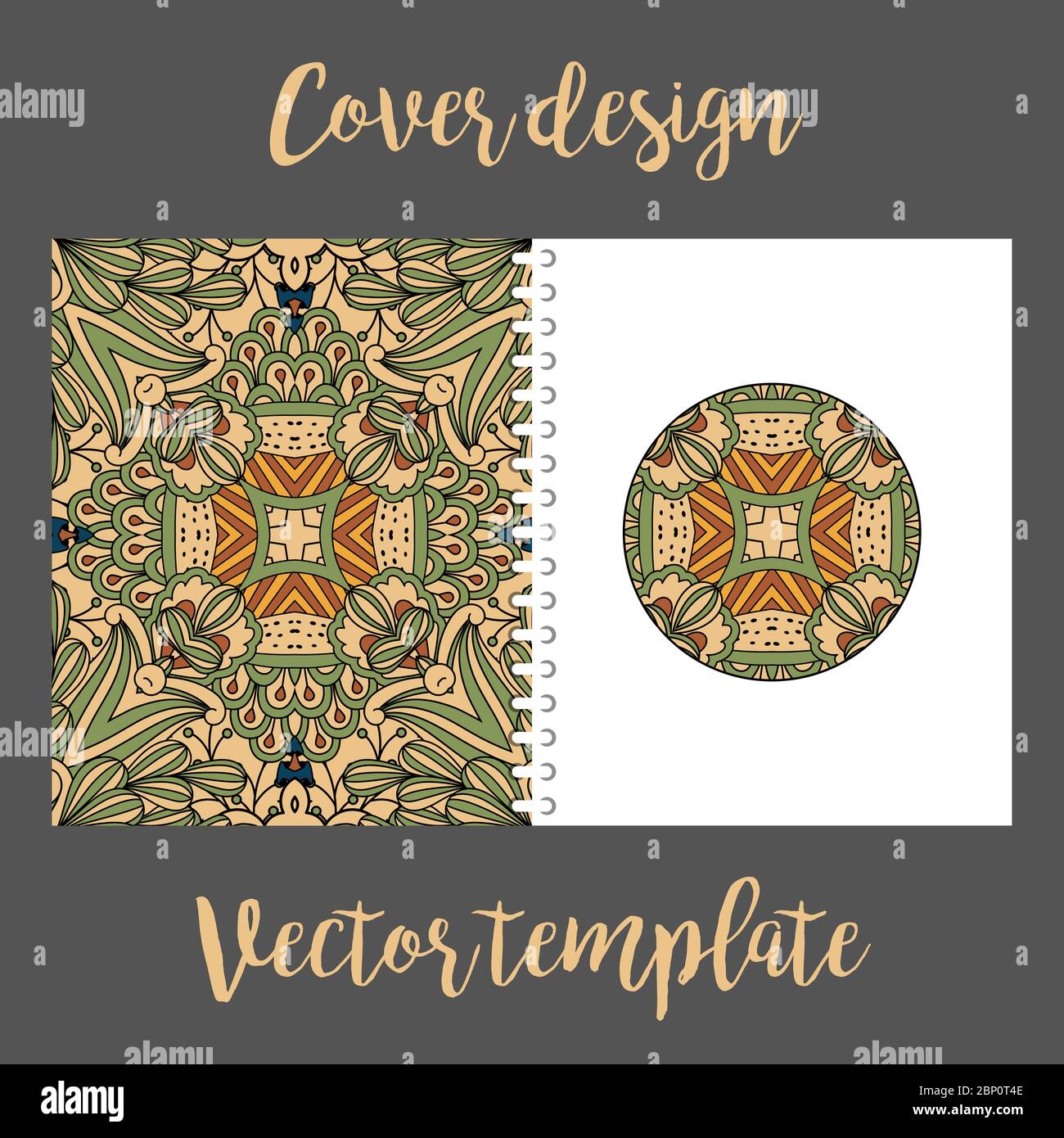 Cover design for print with colored tribal pattern, vector illustration ...