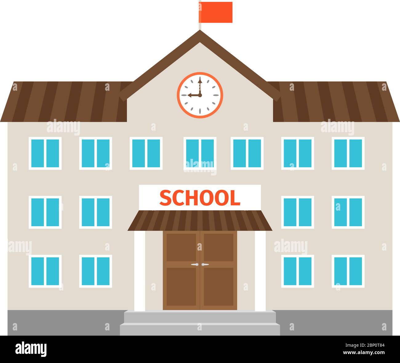 Elementary school building map Cut Out Stock Images & Pictures - Alamy