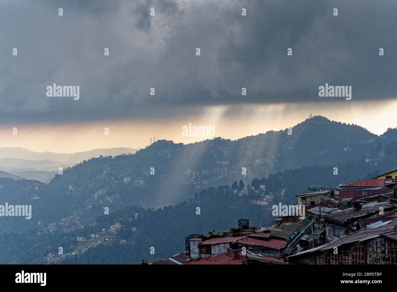 Evening view of Shimla Stock Photo - Alamy