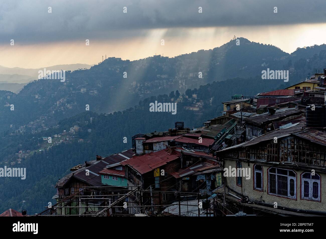 Evening view of Shimla Stock Photo - Alamy