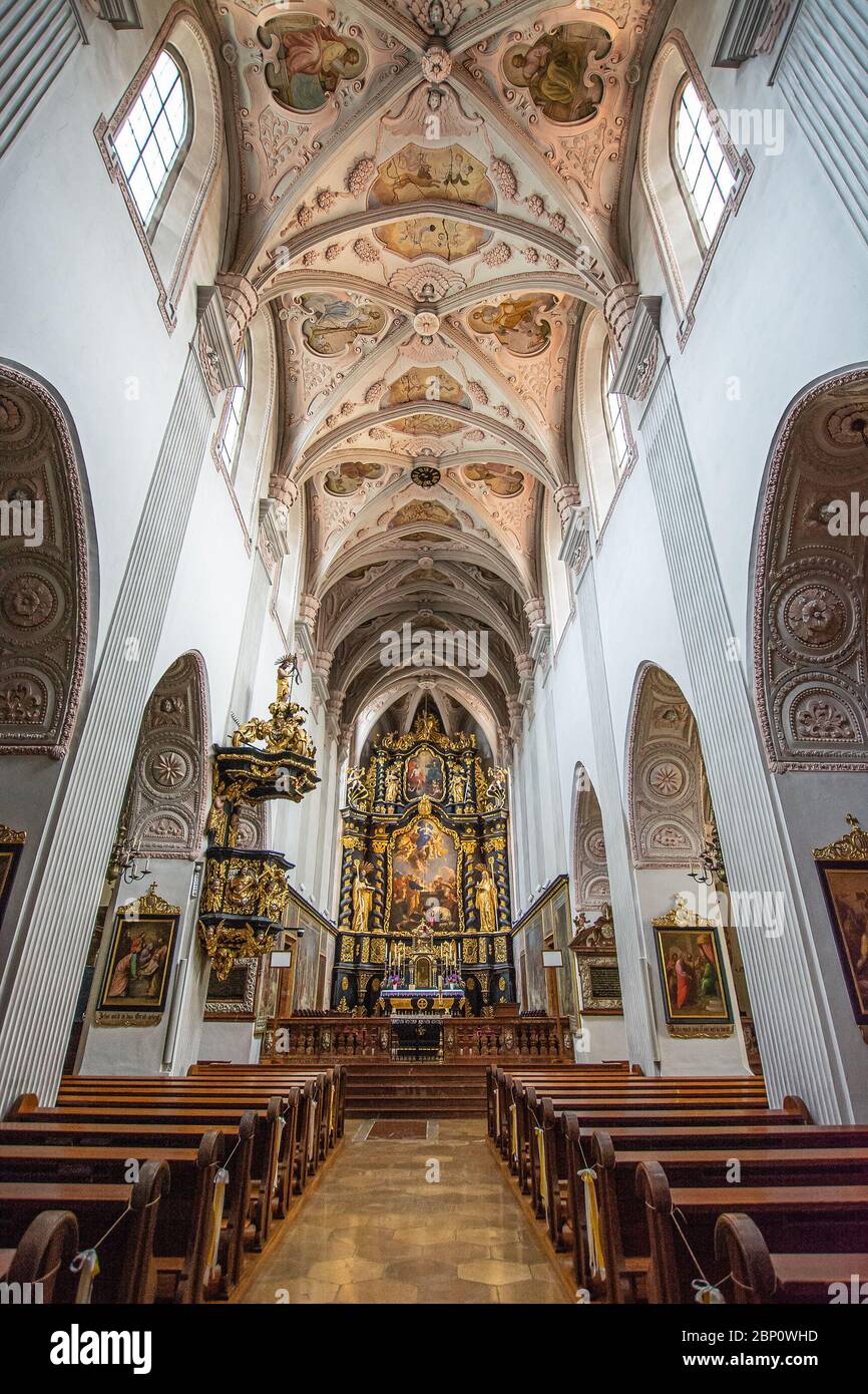Baroque Interior View of Seitenstetten Abbey (German: Stift ...