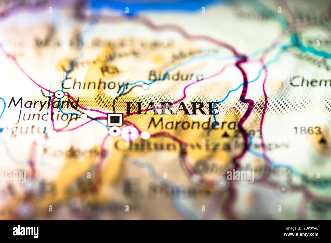Map of harare hi-res stock photography and images - Alamy