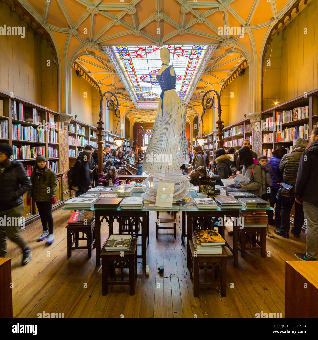 Staircase in the famous bookstore livraria lello in porto hi-res stock ...