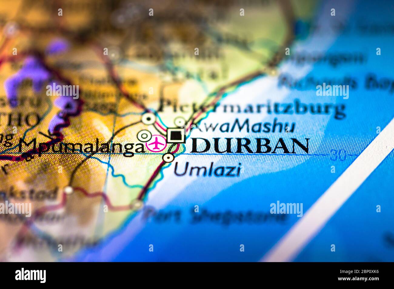 Durban map hi-res stock photography and images - Alamy