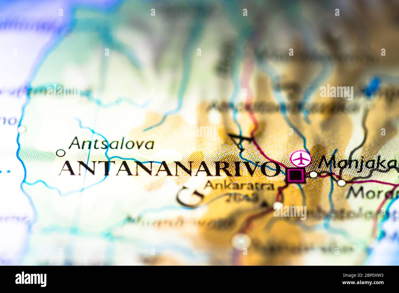 Madagascar political map capital antananarivo hi-res stock photography ...