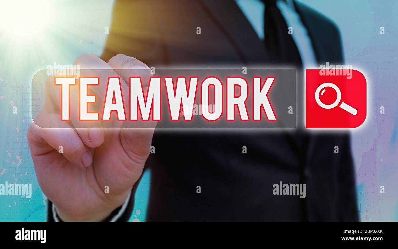 Handwriting text Teamwork. Conceptual photo combined action of group ...