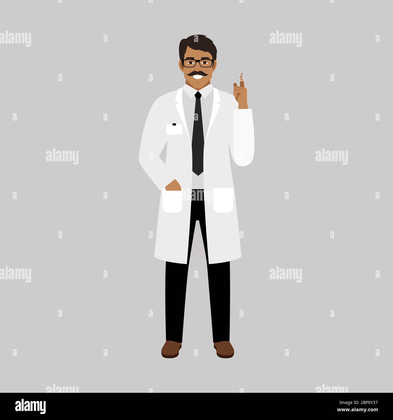 Urologist medical specialist isolated vector illustration on grey ...