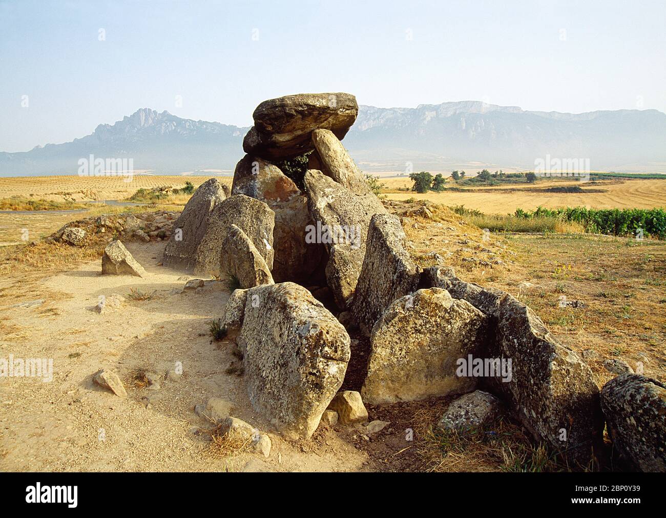 Dolmen of Chabola de la Hechicera. Laguardia, Alava province, Basque ...