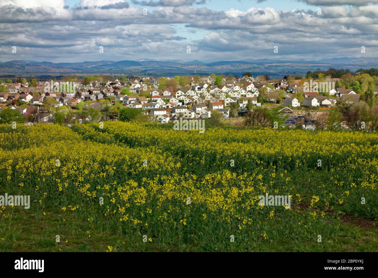 Perth, Scotland. The southern side of Perth seen from close to the ...