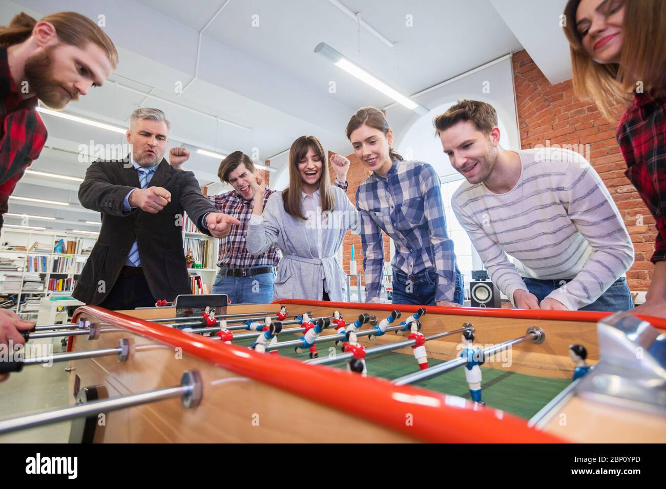 Office football table hi-res stock photography and images - Alamy