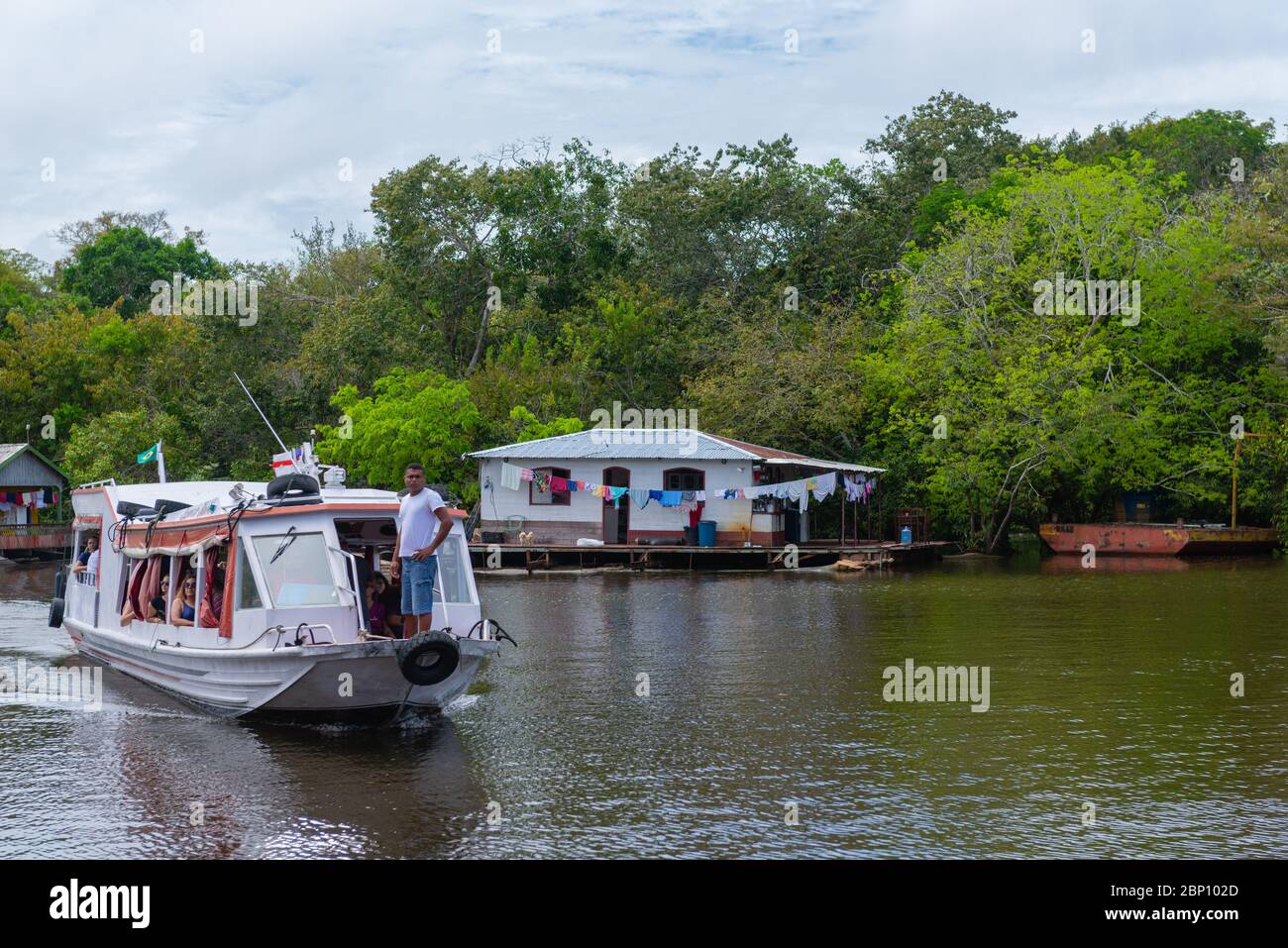 Amazonas River near Manaus, The Amazon, Brazil, Latin Amerika Stock ...