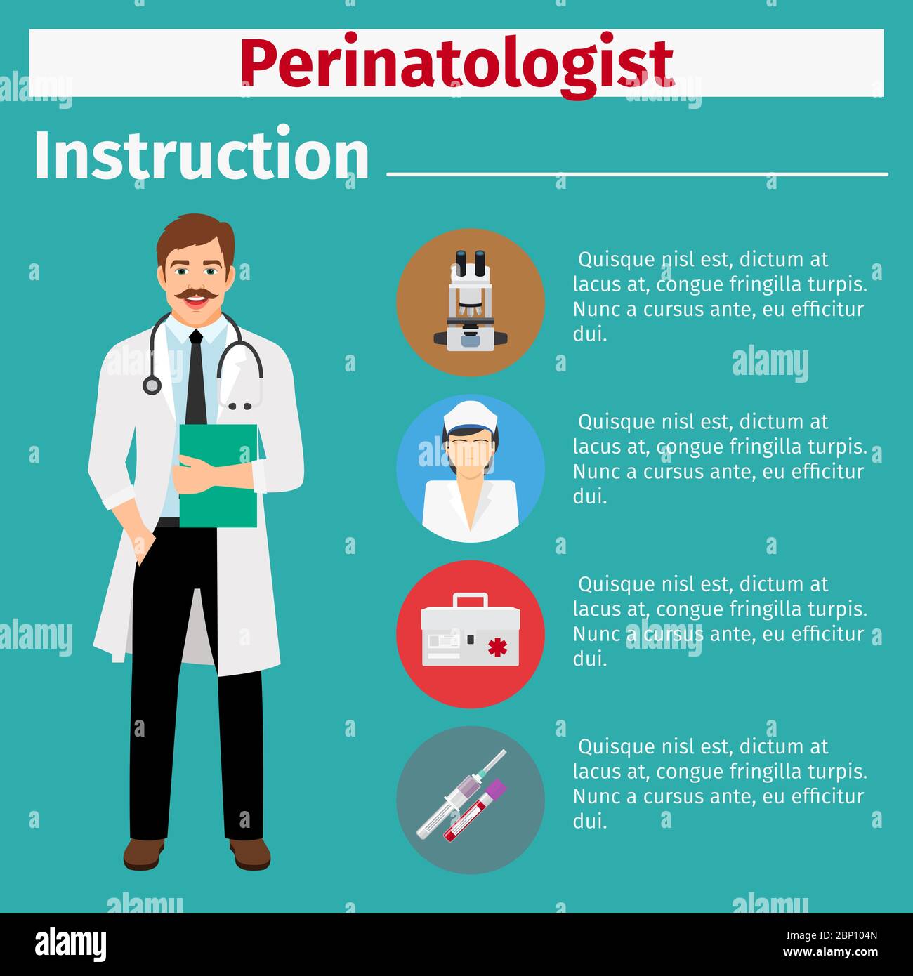 Medical equipment instruction manuals with icons for perinatologist ...