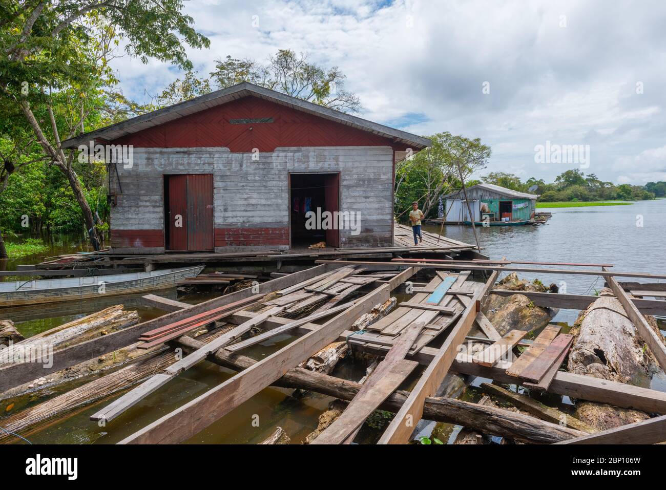 Amazonas River near Manaus, The Amazon, Brazil, Latin Amerika Stock ...