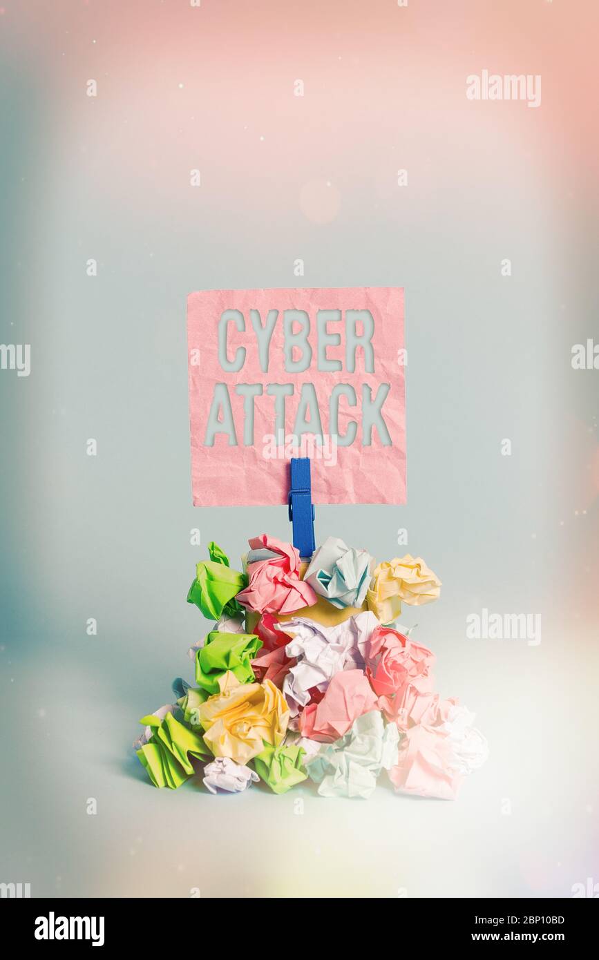 Conceptual hand writing showing Cyber Attack. Concept meaning An ...