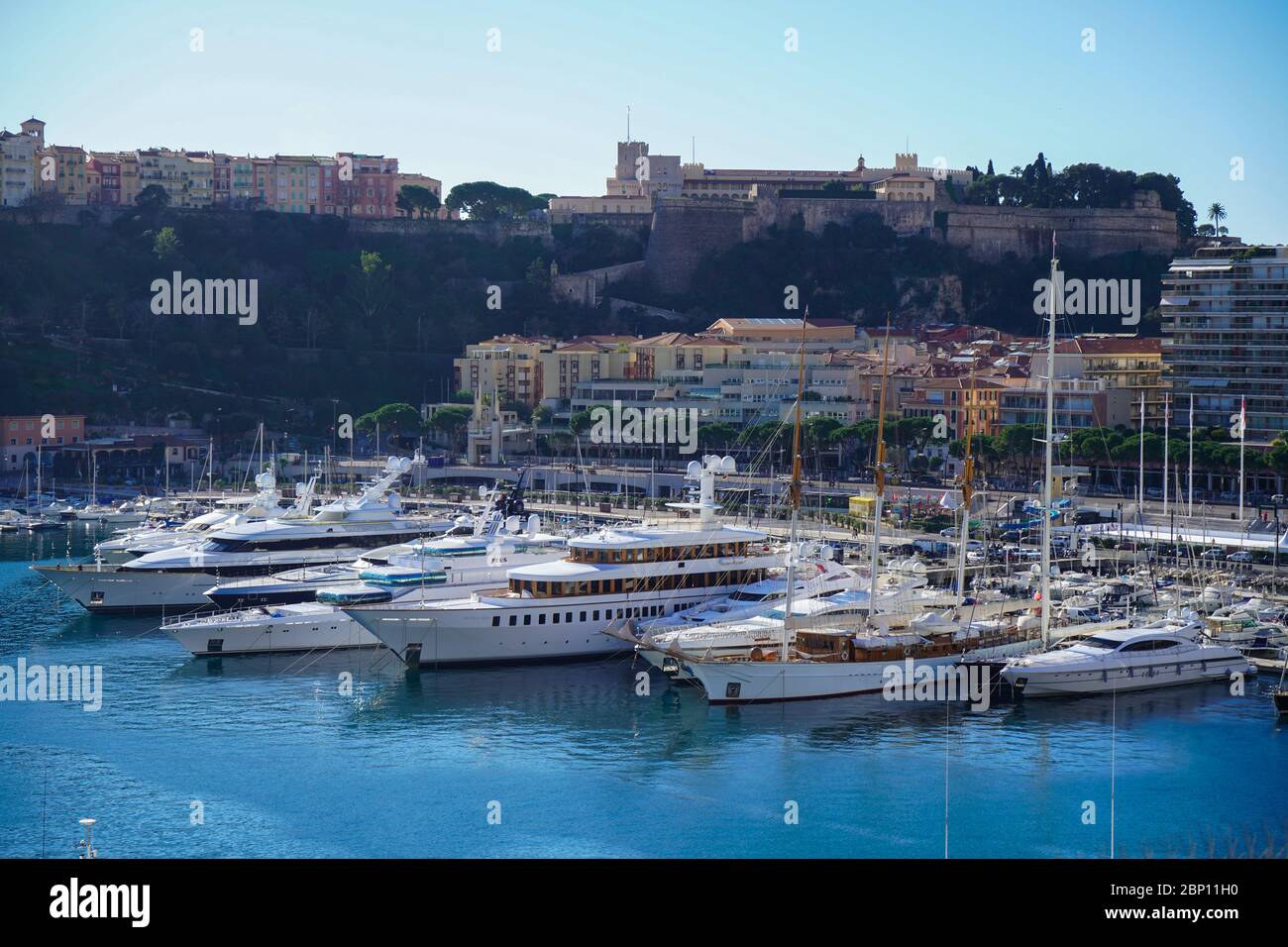Few beautiful yachts parked in the Monte Carlo, Monaco Stock Photo - Alamy