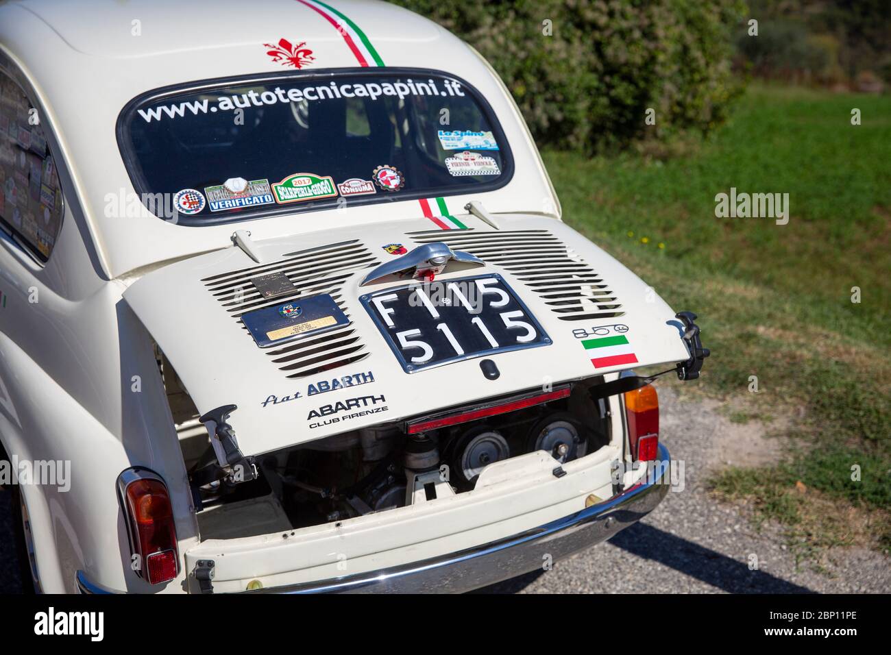 Classic Fiat Abarth 595 in Italy car for racing at the Coppa del ...