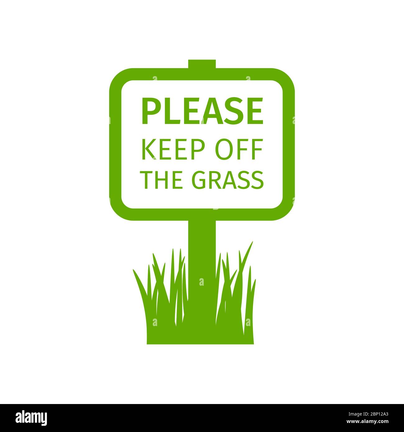 Green park sign please keep off the grass, vector illustration Stock ...